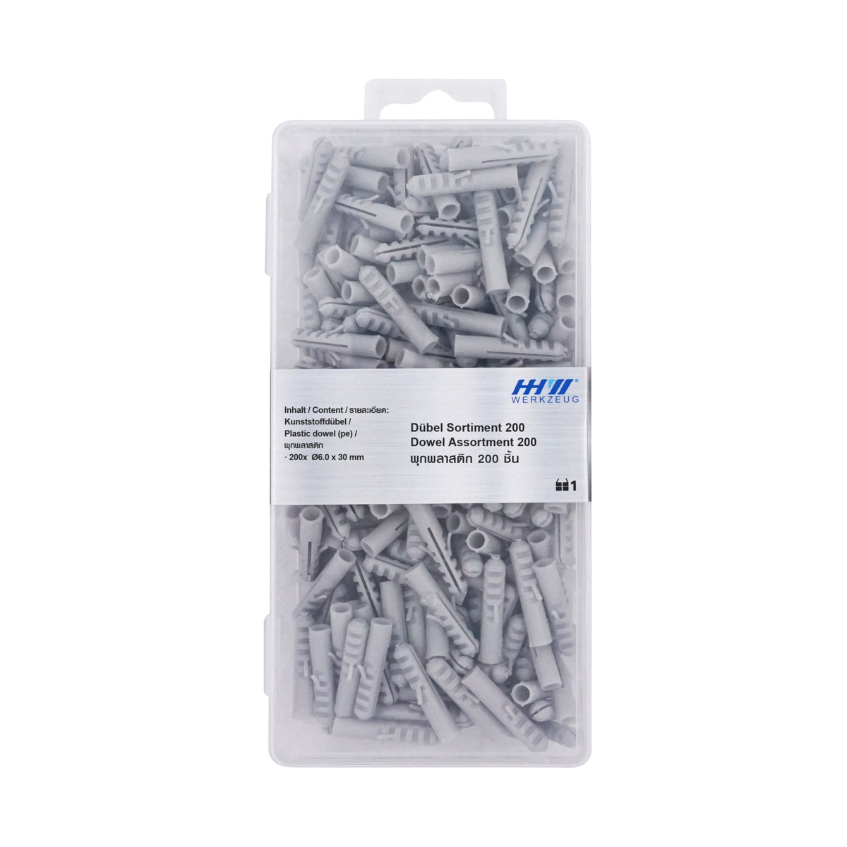 HHW พุกพลาสติก 200 ชิ้น Dowel assortment 200 — HH-Werkzeug (Thailand ...