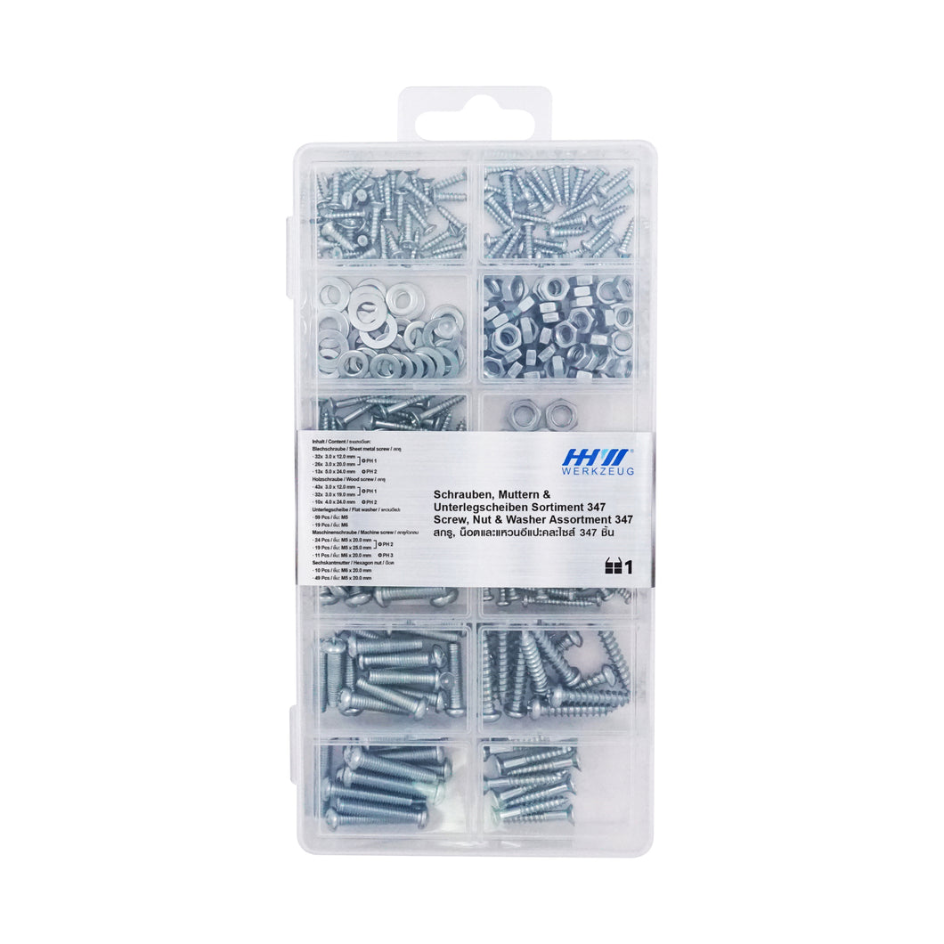 HHW สกรูและน็อต 164 ชิ้น Screw & nut assortment 164 – HH-Werkzeug ...